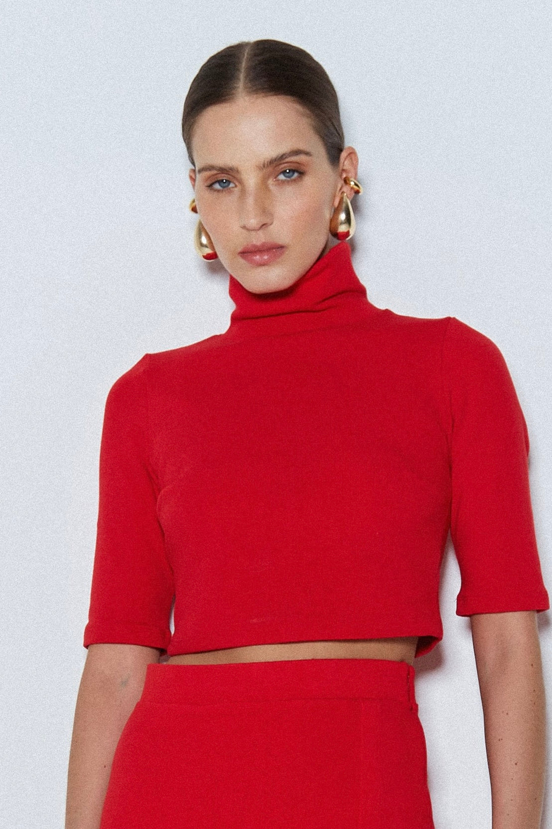 High Crop Top - Red – Bela Boutique